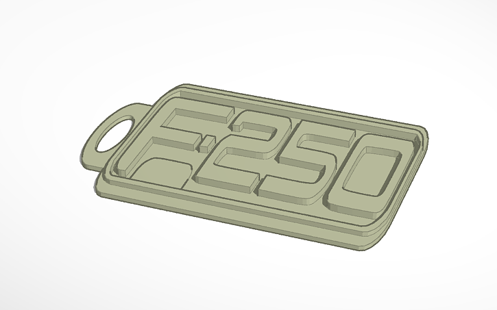 3D design f250 keychain - Tinkercad