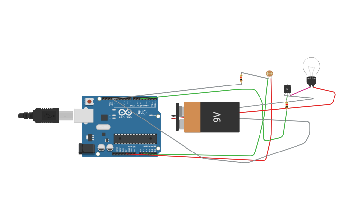 Circuit design Automated Light System | Tinkercad