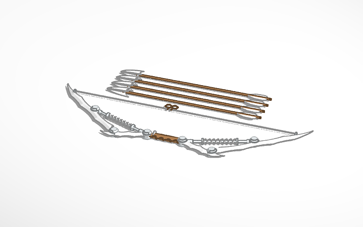 3D design Post Apocalypse, Tension Bone Bow & Arrows | Tinkercad