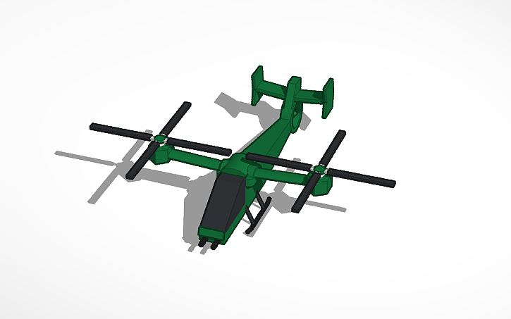 3D design helicopter - Tinkercad
