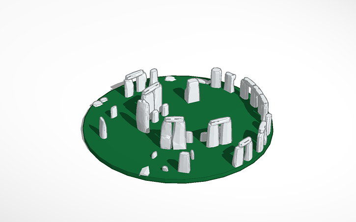 3D design 18" Stonehenge - Tinkercad