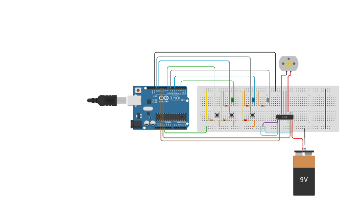 Circuit design Elevador - Tinkercad