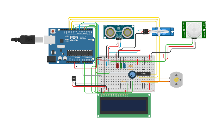 Circuit design MODERN HOME AUTOMATION - Tinkercad