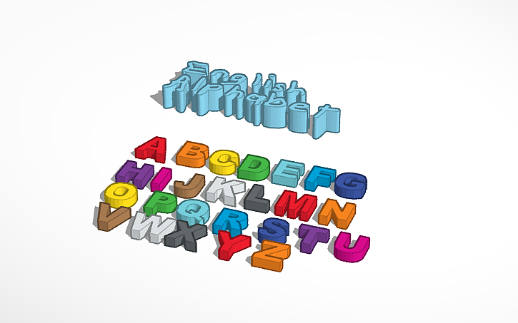 3D design English Alphabet | Tinkercad