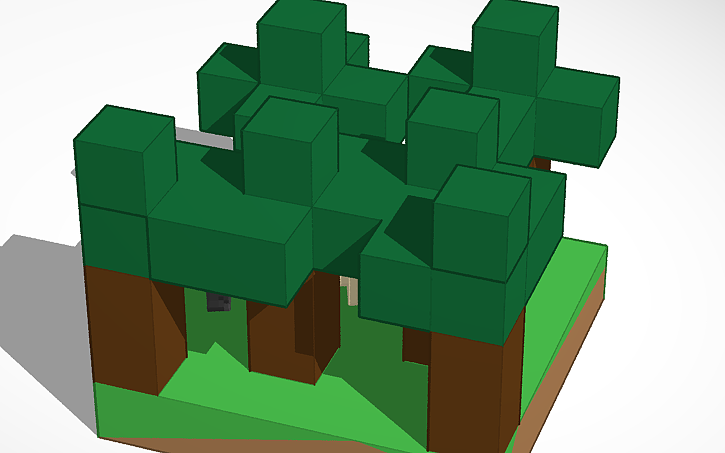 3D design minecraft forest | Tinkercad