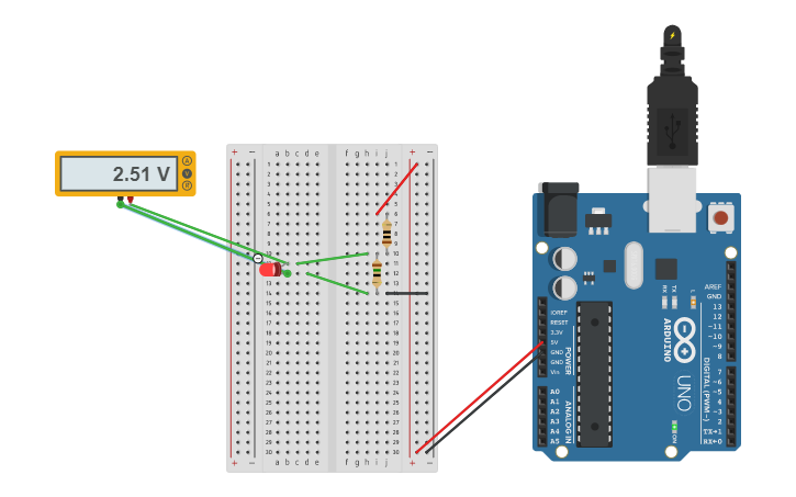 Circuit Design Voltage Divider Tinkercad