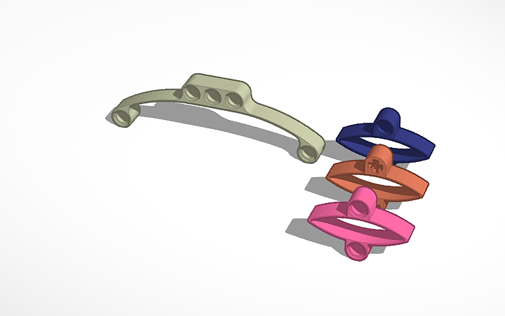 3D design Lego leaf springs - Tinkercad