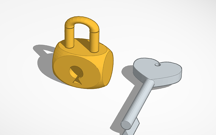 3D design a lock and a key - Tinkercad
