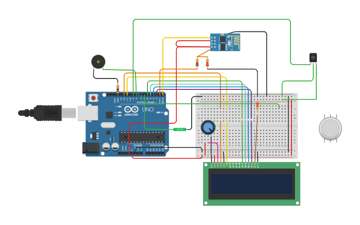 Circuit design SMART HELMET - Tinkercad