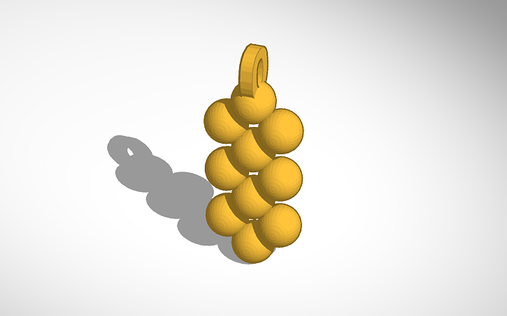 3D design Lesson: Spheres #Earrings result - Tinkercad