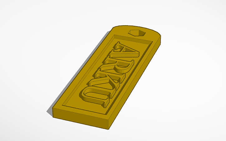 3d Design Keychain Tinkercad