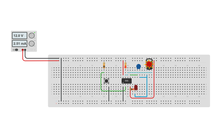 Circuit design timer ne555 | Tinkercad Circuit design timer ne555 | Tinkercad