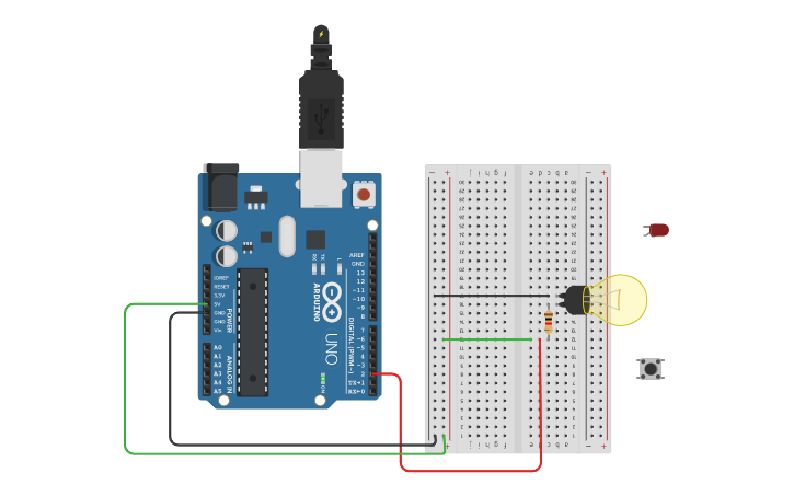 Circuit design Practical_2_Switch_ LED - Tinkercad