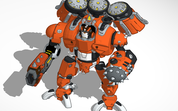 3d Design Super Fighting Robot Tinkercad