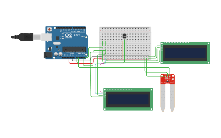 Circuit Design Sensor De Temperatura Lcd I2c Tinkercad
