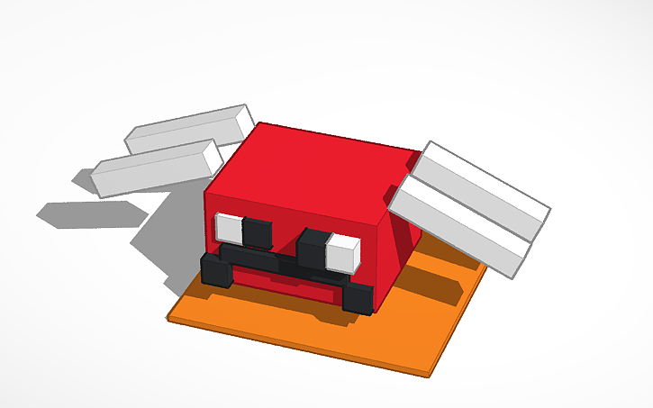 3D design Minecraft strider - Tinkercad