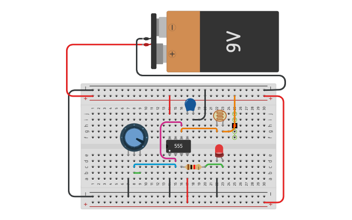 Circuit design Auto Night Light - Tinkercad