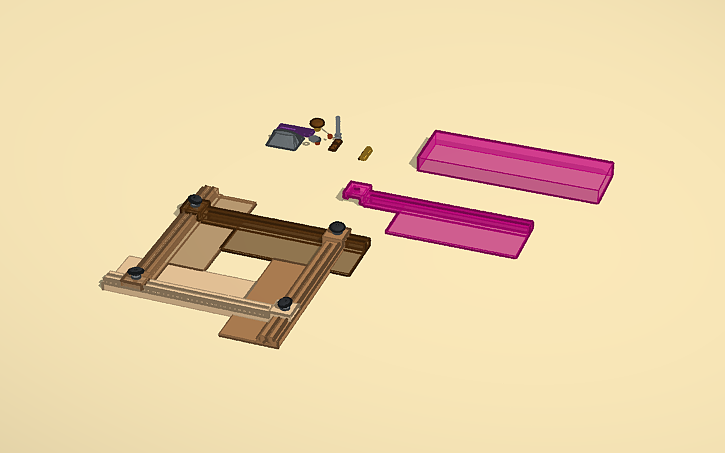 3D design Square Router Jig v1 - Tinkercad