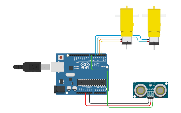 Circuit design Robot - Tinkercad