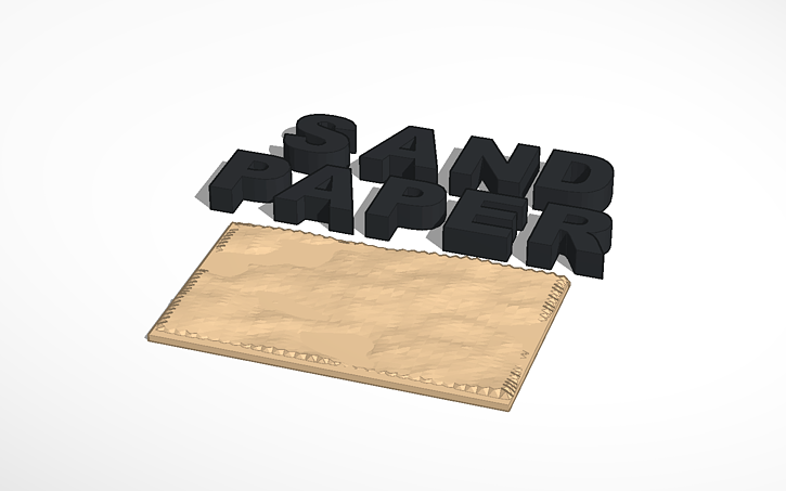 3D design Sand Paper - Tinkercad