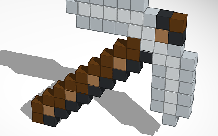 3D design Minecraft pickaxe | Tinkercad