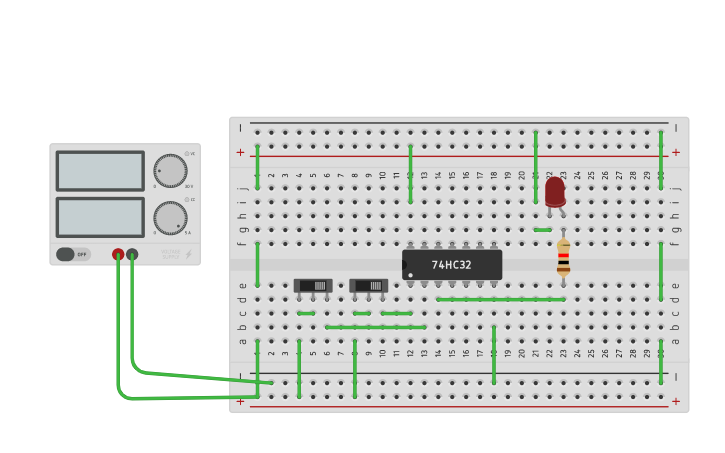 Circuit design OR GATE | Tinkercad