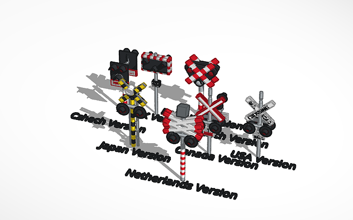 3D design BeamNG Rail Crossing Lights mod - Tinkercad