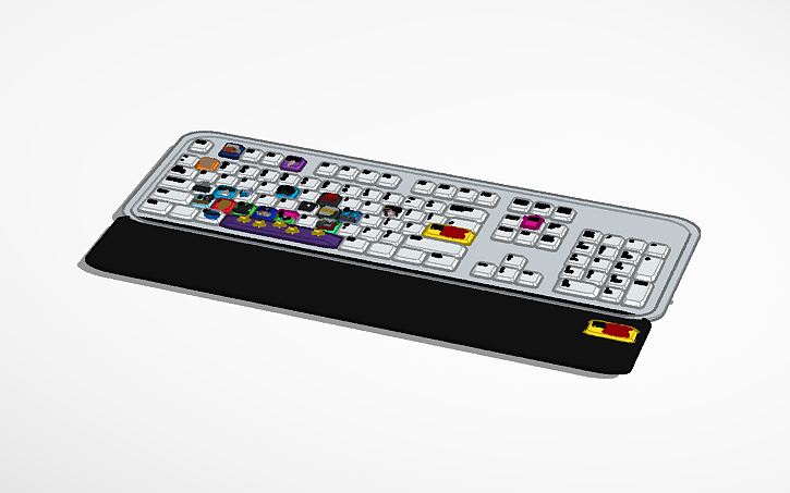 3D design Copy of Community Keyboard - Tinkercad
