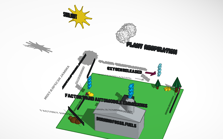 3D design Carbon Cycle Project - Tinkercad