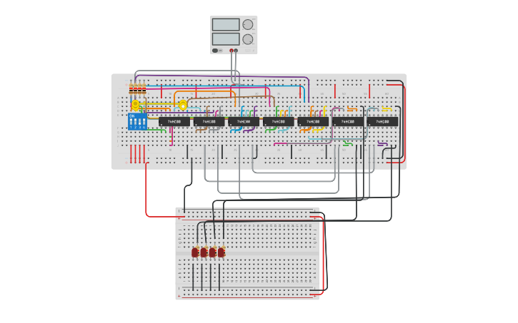 Circuit design Demultiplexer NAND Gate | Tinkercad