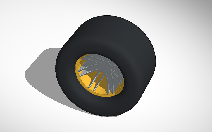 3D design F1 wheel - Tinkercad