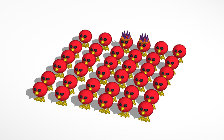 3D design angry birds army | Tinkercad