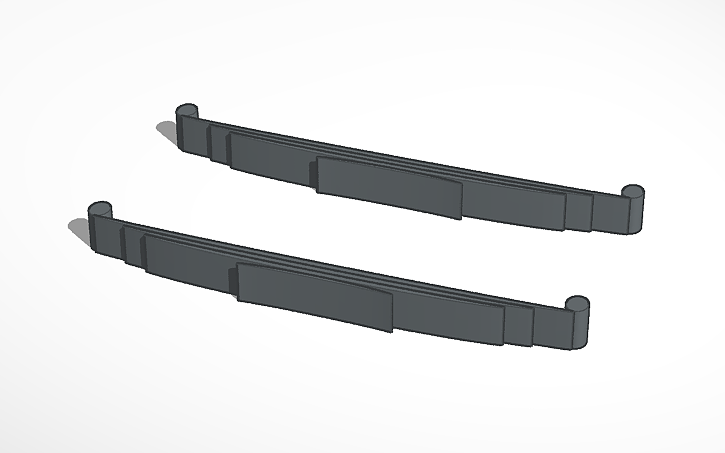 3D design Leaf Springs - Tinkercad