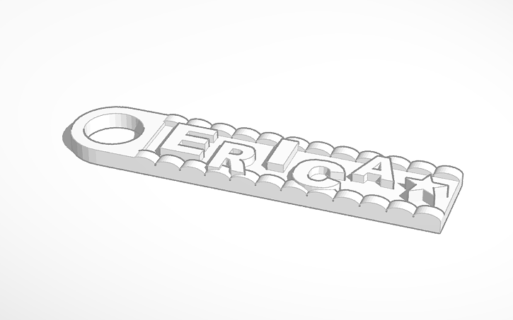 3D design Key Ring - Tinkercad