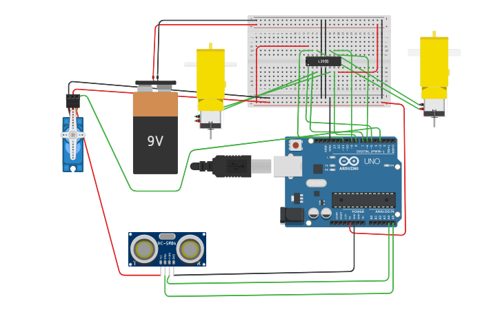 Circuit Design Ex6 Autonomous Obstacle Avoidance Robot Withservo