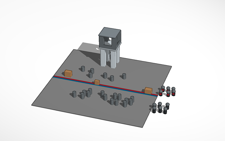 3D design paintball game - Tinkercad