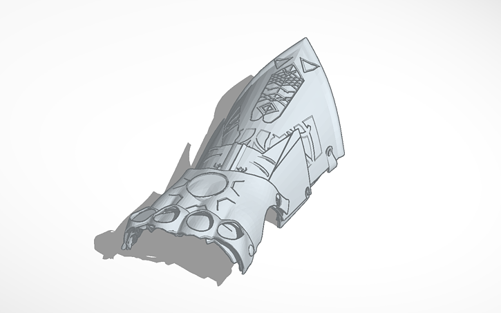 3D design right knights gauntlet - Tinkercad