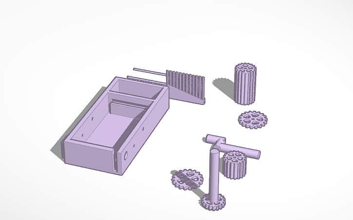 3D design music box individual pieces - Tinkercad