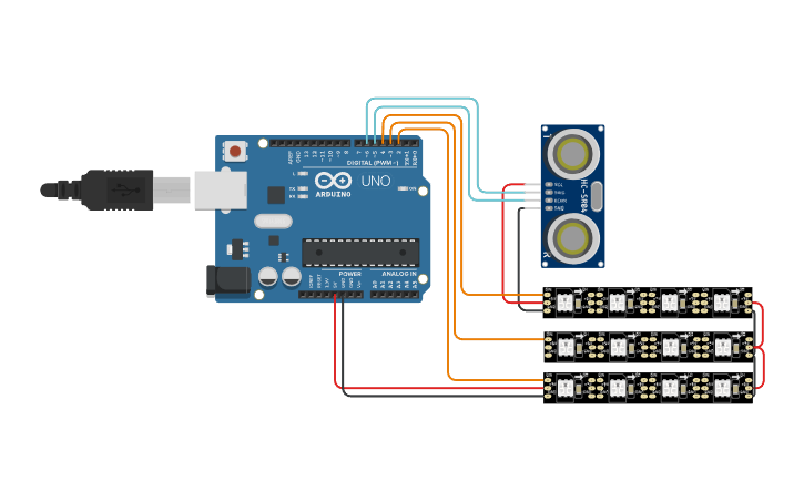 Circuit design led strip 3 1918069 | Tinkercad