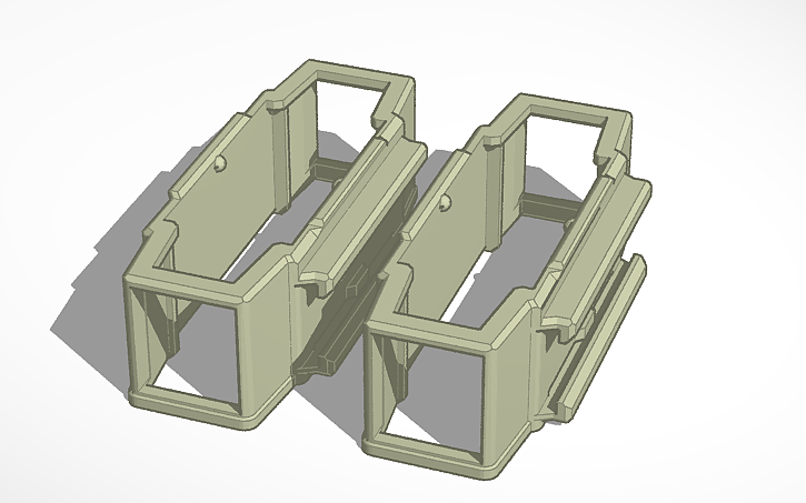 3D design two Nerf Magazine Holders - Tinkercad