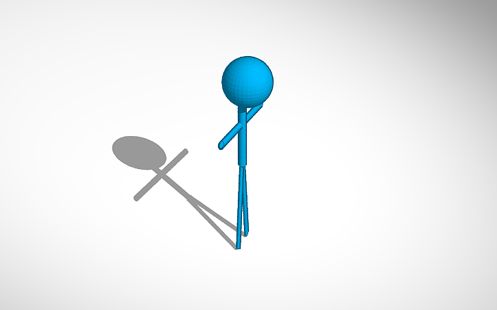 3D design Blue Stickman - Tinkercad