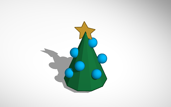 3D design Christmas tree - Tinkercad