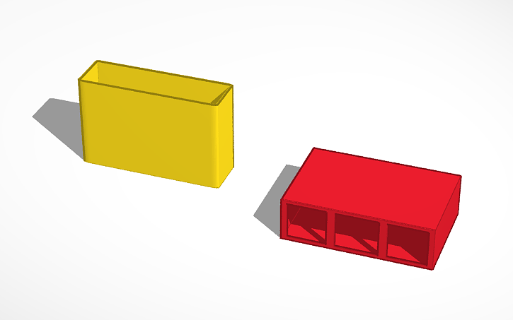 3D design car radio box - Tinkercad