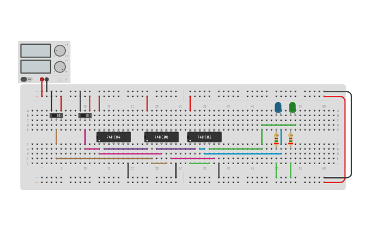 Circuit design Latch D | Tinkercad