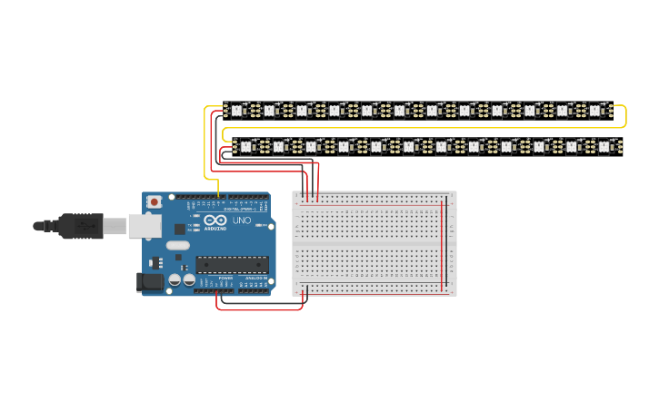 Circuit design Tira de led's (Neopixels) - Tinkercad