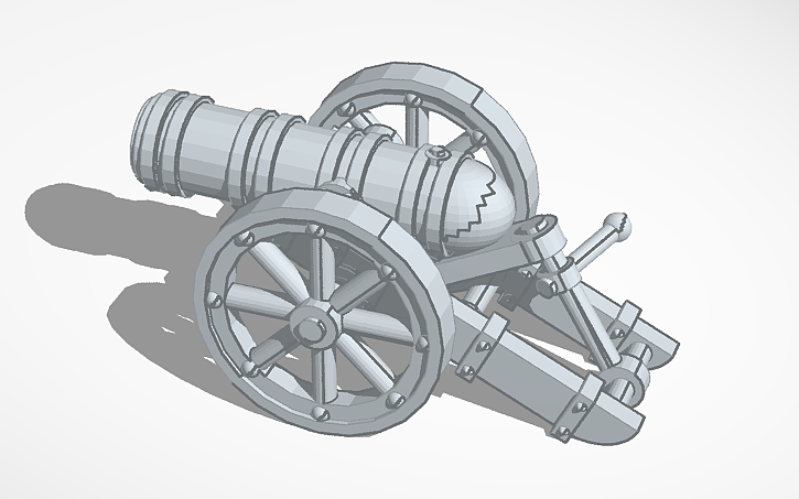3D design Canon médieval - Tinkercad