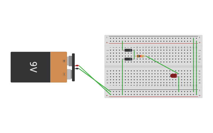 Circuit design DLR OR Gate - Tinkercad