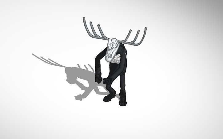 3D design SCP- 323- Wendigo Skull - Tinkercad