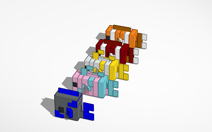 3D design Minecraft: Tropical Fish - Tinkercad