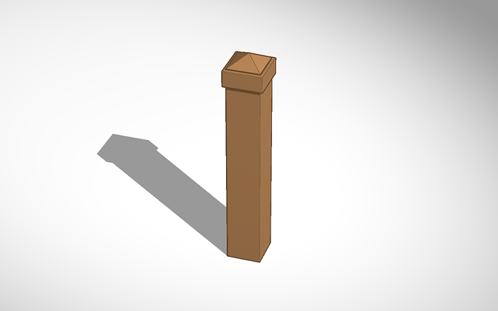 3D design Stair railing post - Tinkercad